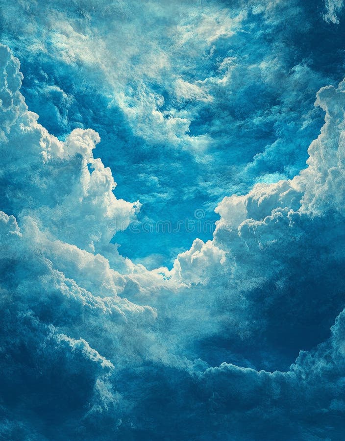 The Light Blue Watercolor Background Generates a Peaceful and Ethereal ...