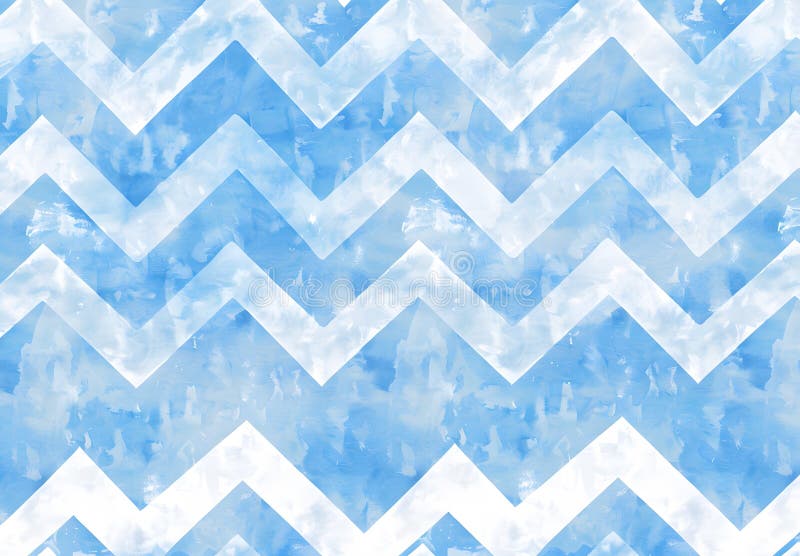 Light Blue Watercolor Chevron Pattern Stock Illustration - Illustration ...