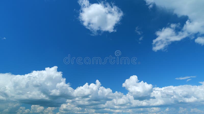 Light Blue and White Colours of Real Skies with Clouds. Time Lapse ...