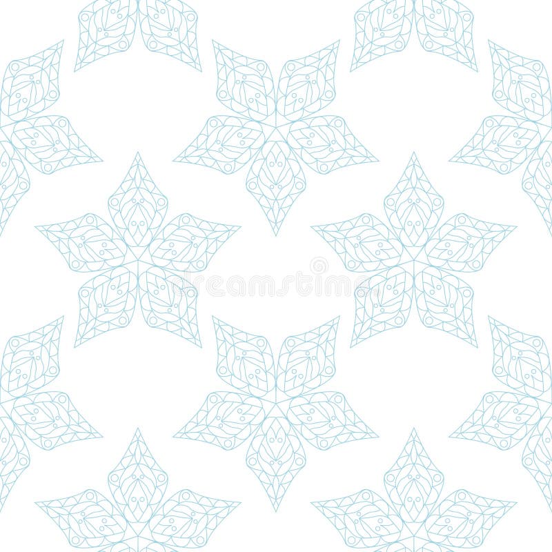Light Blue and White Floral Seamless Pattern Stock Vector ...