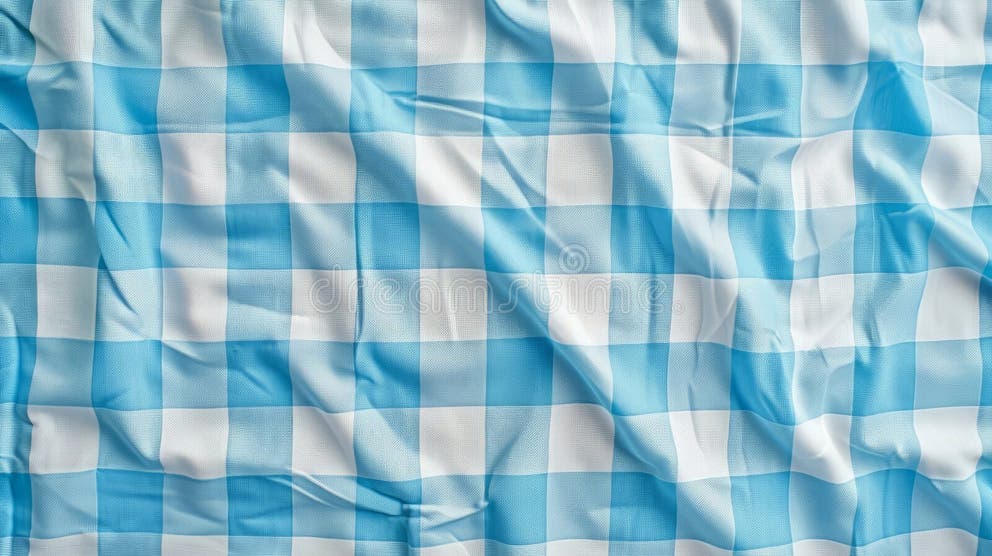 Light Blue and White Gingham Tablecloth Pattern Stock Image - Image of ...