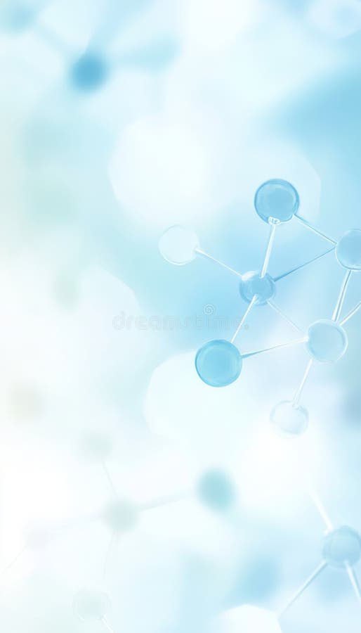 Light Blue and White Gradient Medical Background with Molecular Designs ...