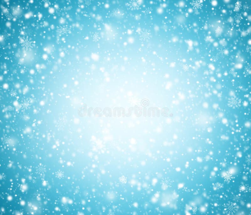Light Blue Winter Background with Snowflakes. Stock Illustration ...