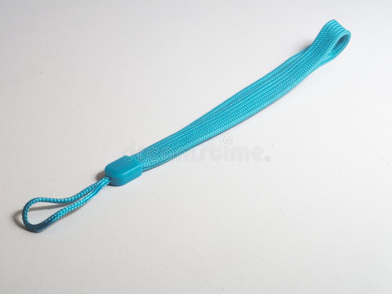 Light Blue Wrist Strap on a White Background, Stock Photo - Image of ...