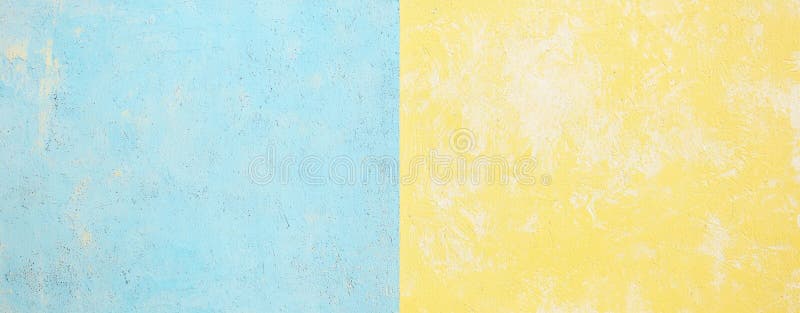 Light Blue and Yellow Painted Wall with a Textured Surface, Blending ...