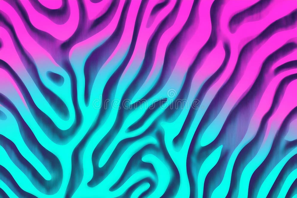 Light Blue Zebra Pattern with Wavy Lines, Modern Seamless Pattern ...