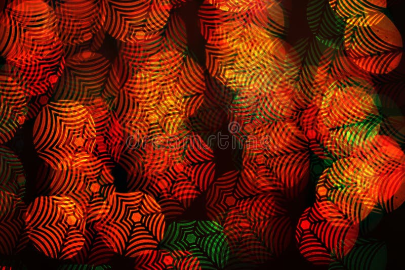 A Light Bokeh Pattern of Geometric Elements on a Dark Background Stock ...