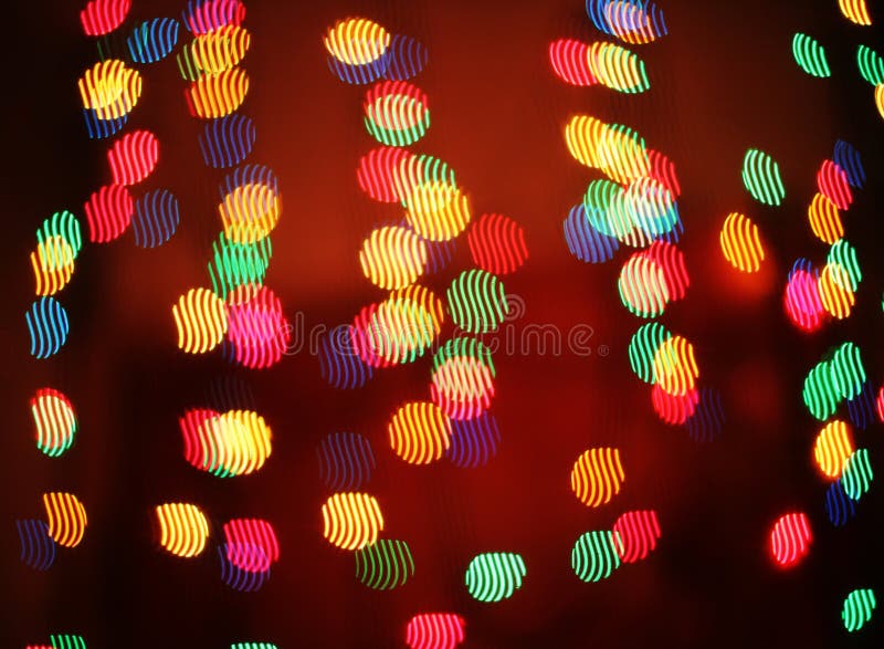 A Light Bokeh Pattern of Geometric Elements on a Dark Background Stock ...