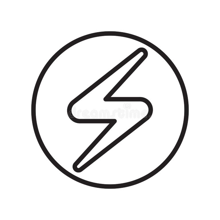 Light Bolt Icon Vector Isolated on White Background, Light Bolt Stock ...