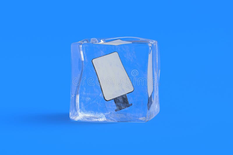 Light box in ice cube stock illustration. Illustration of billboard ...