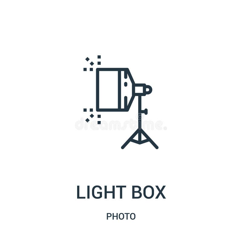Light Box Icon Vector from Photo Collection. Thin Line Light Box ...