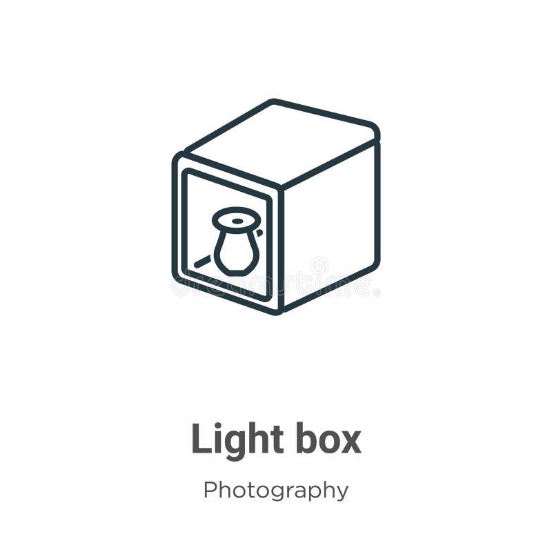 Light Box Outline Vector Icon. Thin Line Black Light Box Icon, Flat ...