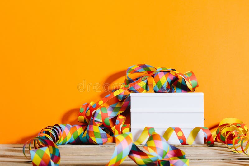 Light Box in Party Decorated Backdrop with Bright Colors Stock Image ...