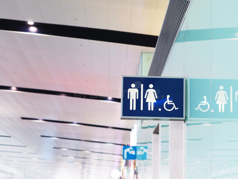 Light Box of Public Restroom Sign Stock Image - Image of sign, symbol ...