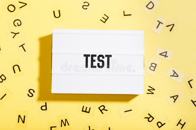 Text Test Studio Quality Light Stock Image - Image of light, font ...