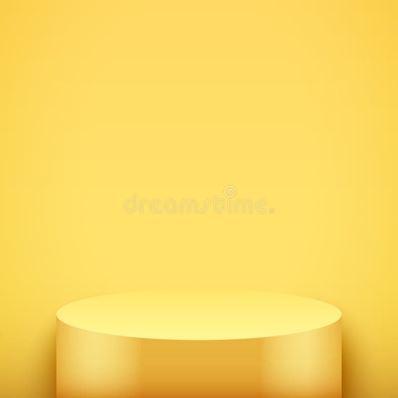 Yellow Presentation podium stock vector. Illustration of display ...