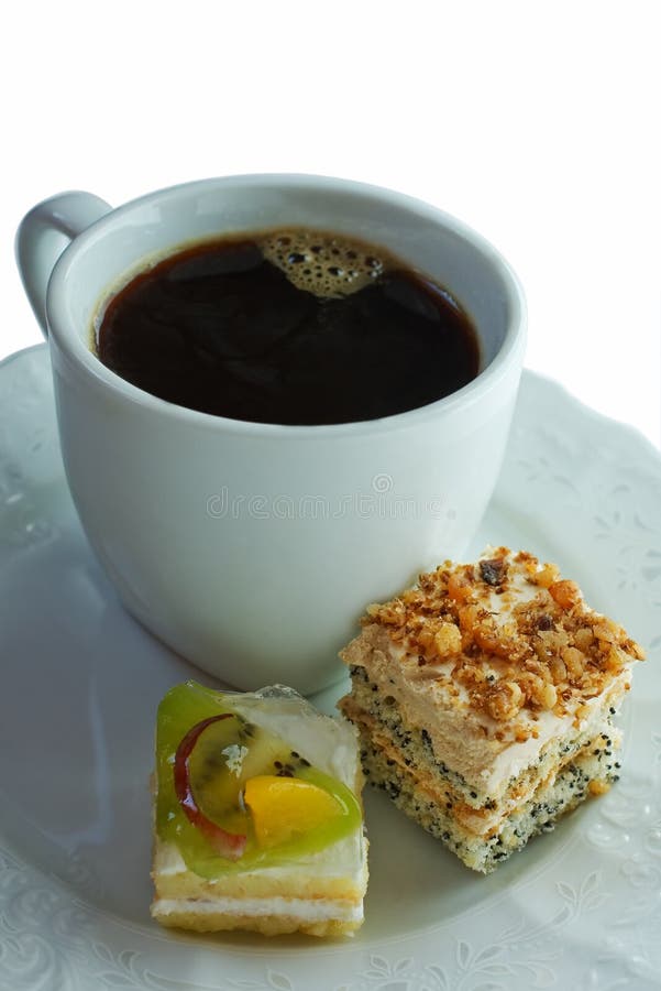 Light Breackfast with Coffee Stock Photo - Image of drink, black: 11407830