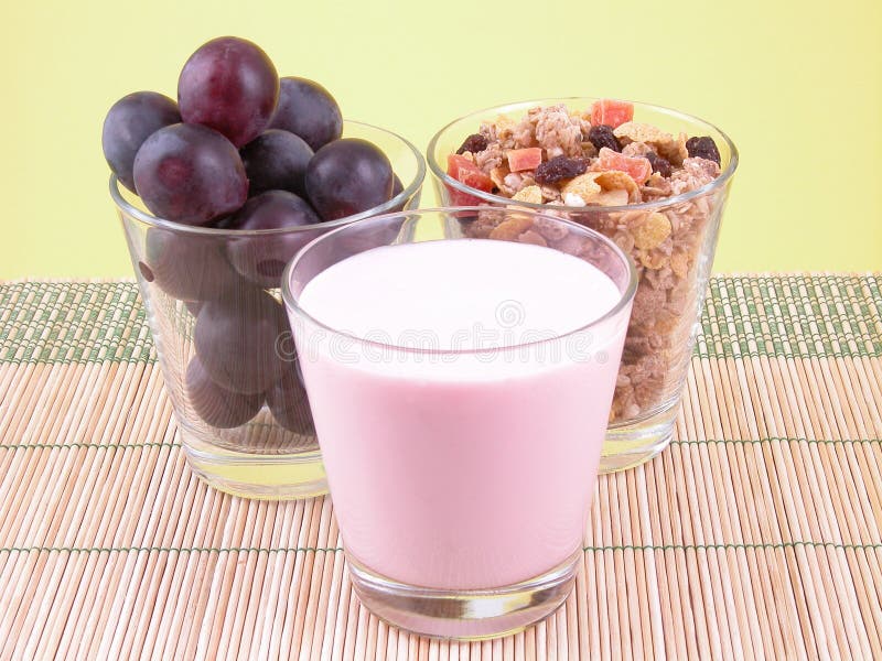 Light breakfast stock photo. Image of musli, grapes, grape - 776150