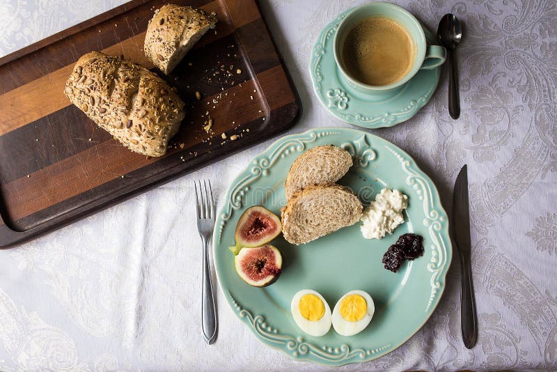 Light Breakfast stock image. Image of eggs, sweet, jelly - 71668795