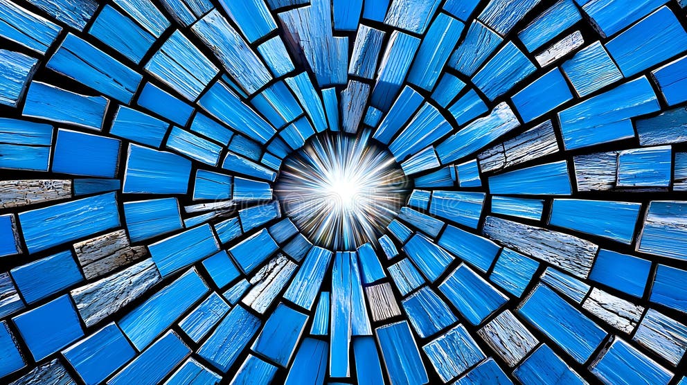 Light Breaking through Abstract Dark Tunnel Concept Stock Illustration ...