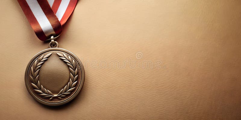 Light Brown Background with a Bronze Medal Stock Photo - Image of sport ...