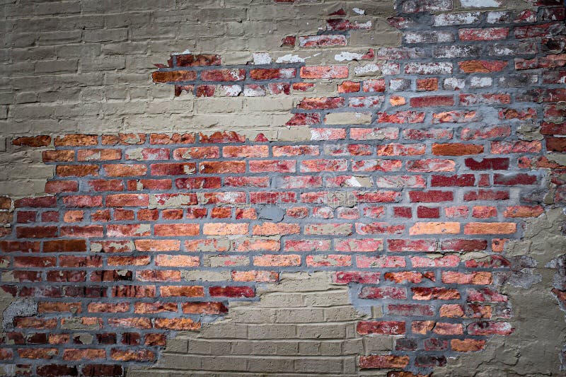 Light Brown Weathered Exposed Painted Brick Tile Textured Wall ...