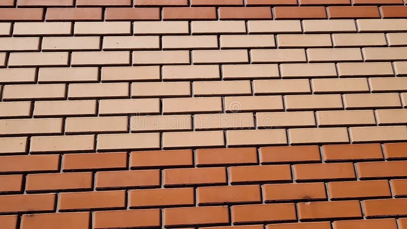 Light Brown Brick. View of the Building Wall Stock Video - Video of ...
