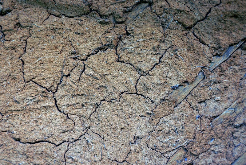 Light Brown Clay Texture Old Wall of a Rural House Stock Image - Image ...