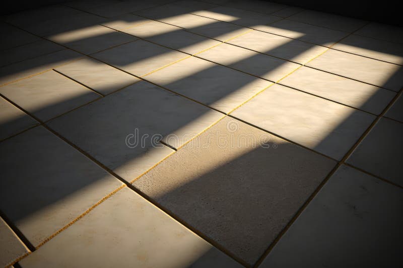 Light Brown Concrete Floor Tiles with Shadows Stock Illustration ...