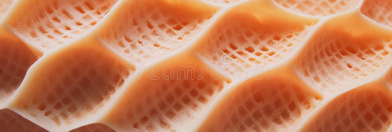 Light Brown Cone Wafer Texture with Intricate Grid Patterns and Soft ...