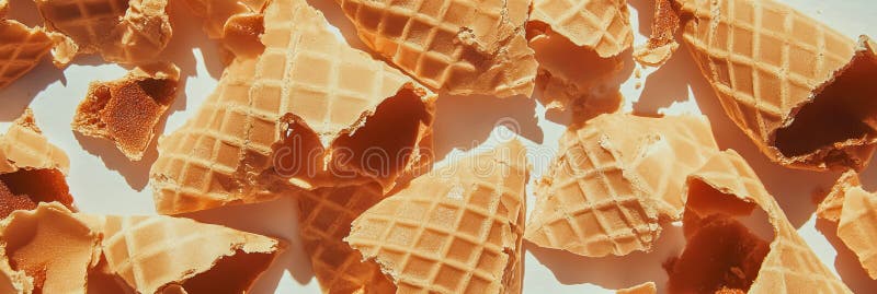 Light Brown Cone Wafers Feature Large Irregular Shapes and a Crumbly ...