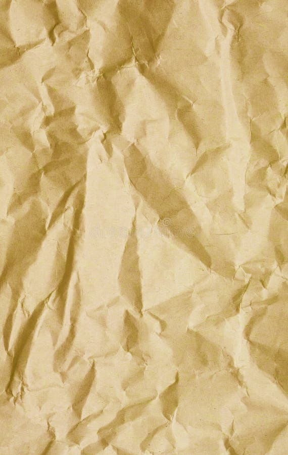 Light Brown Crumpled Paper Texture for Background Stock Image - Image ...