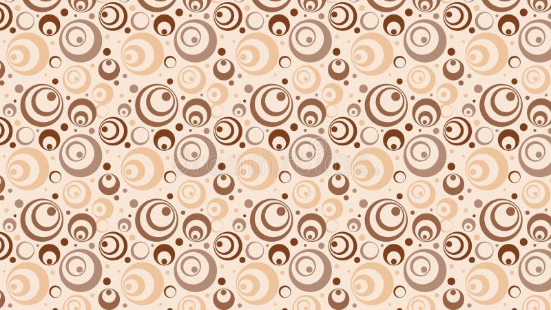 Light Brown Geometric Retro Circles Background Pattern Vector Graphic ...