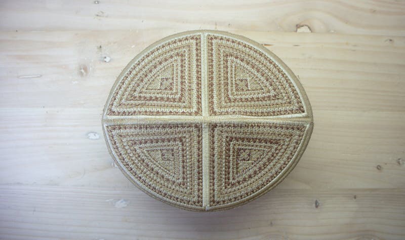 A Light Brown Islamic Cap with a Knitted Pattern is Usually Worn by ...