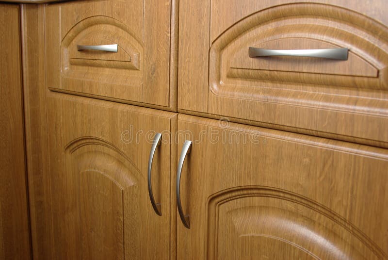 Light brown kitchen set stock photo. Image of drawer - 27777258