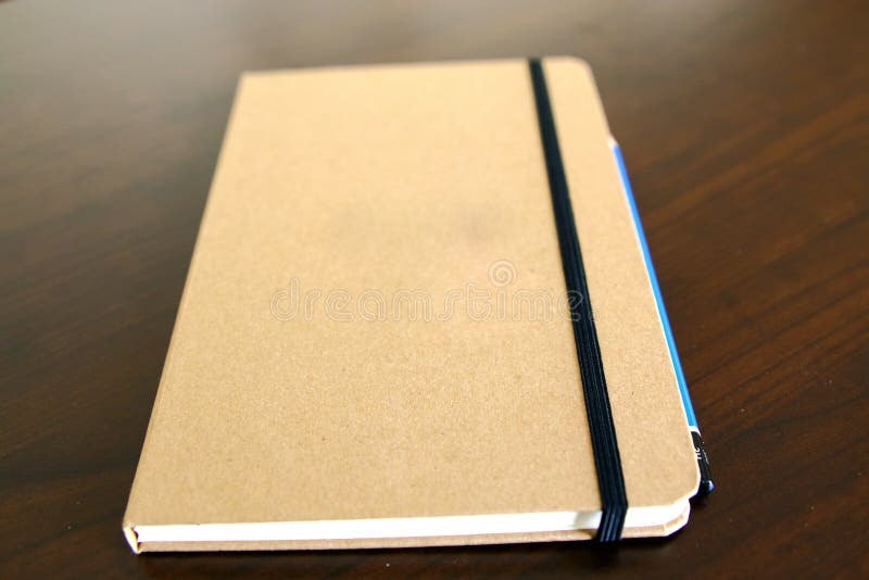 Light Brown Notepad Book and Pencil Stock Image - Image of paper ...