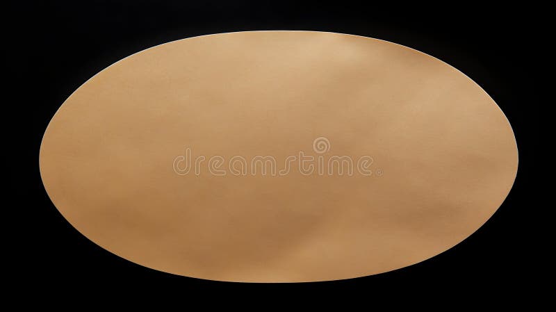 Light Brown Oval Paper Note on a Black Background. Brainstorming ...