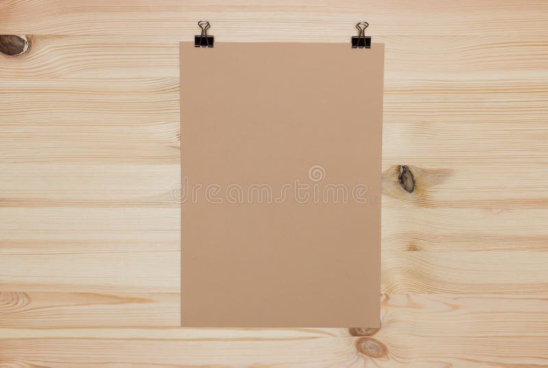 Light brown paper sheet stock photo. Image of poster - 42996210