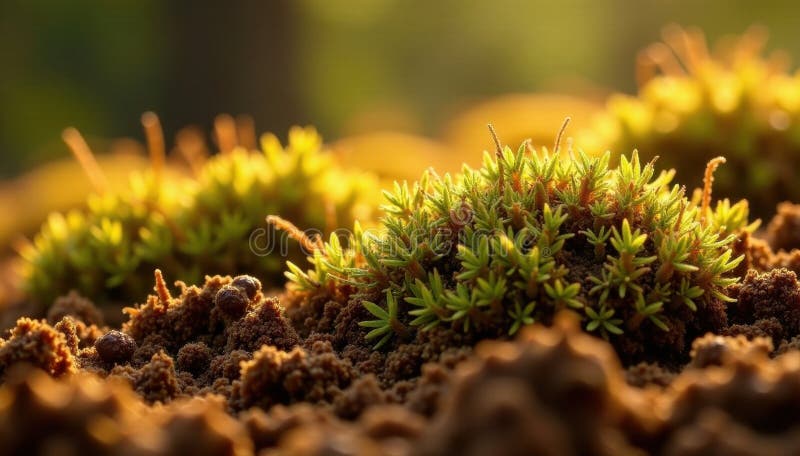 Light Brown Peat Moss Coarse Fibrous Texture Plant Moss Stock ...