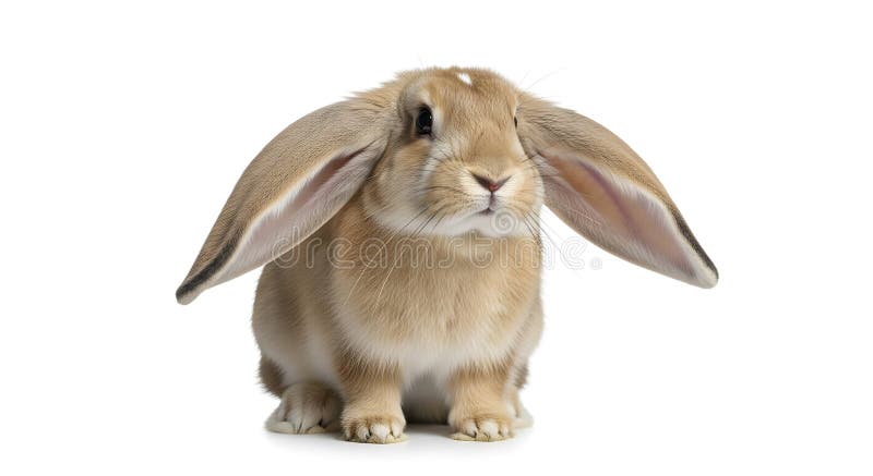 A Light Brown Rabbit with Distinctive Long, Floppy Ears, Characteristic ...