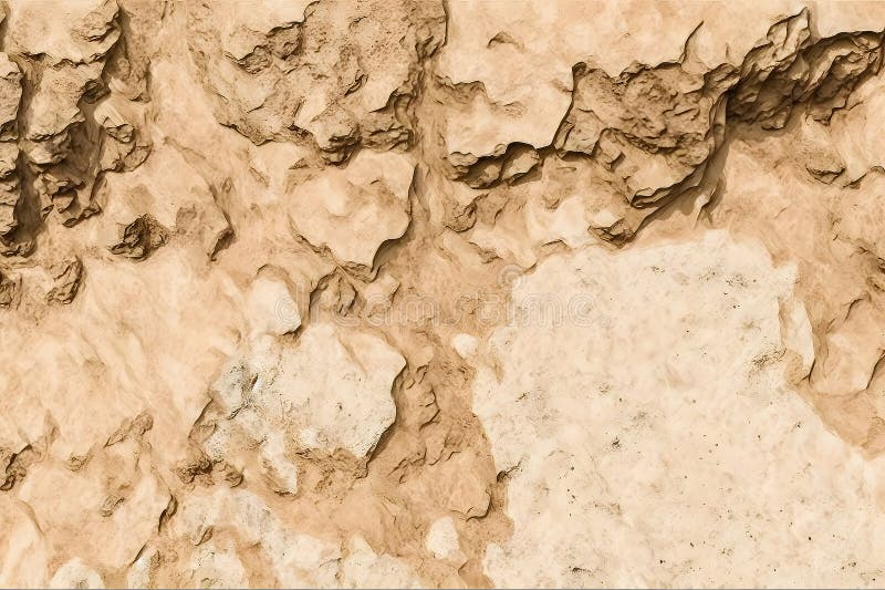 Light Brown Rock Texture. Rough Mountain Surface. Close-up. Beige Stone ...
