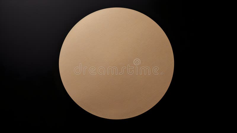 Light Brown Round Paper Note on a Black Background. Brainstorming ...