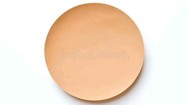 Light Brown Round Paper Note on a White Background. Brainstorming ...