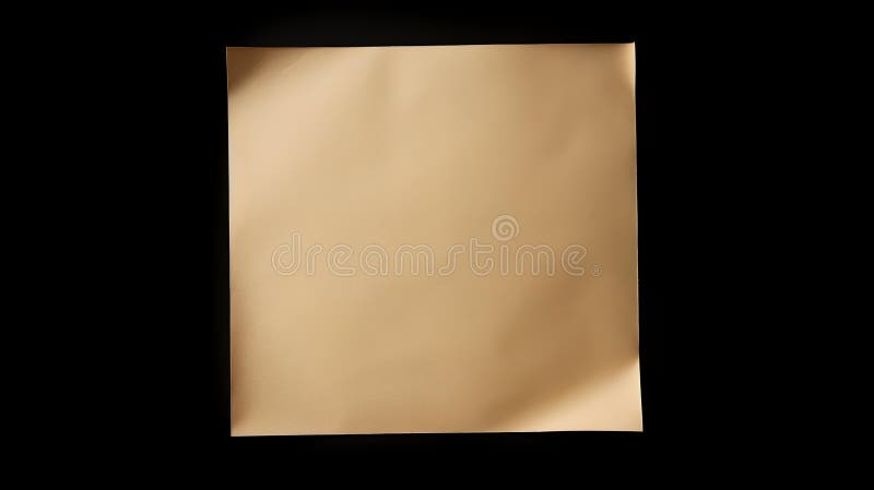 Light Brown Square Paper Note on a Black Background. Brainstorming ...
