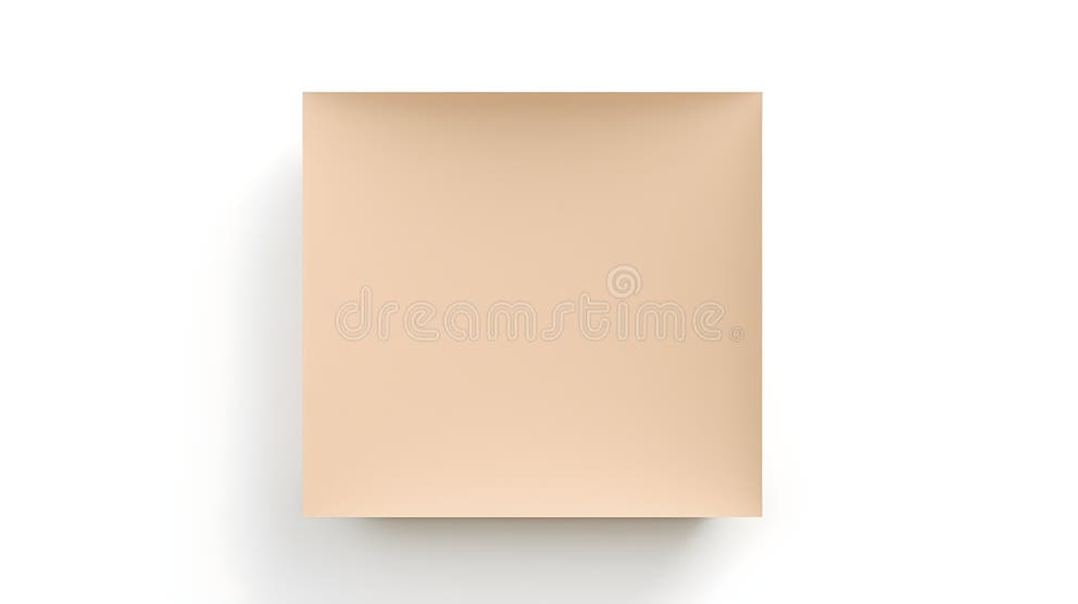 Light Brown Square Paper Note on a White Background. Brainstorming ...