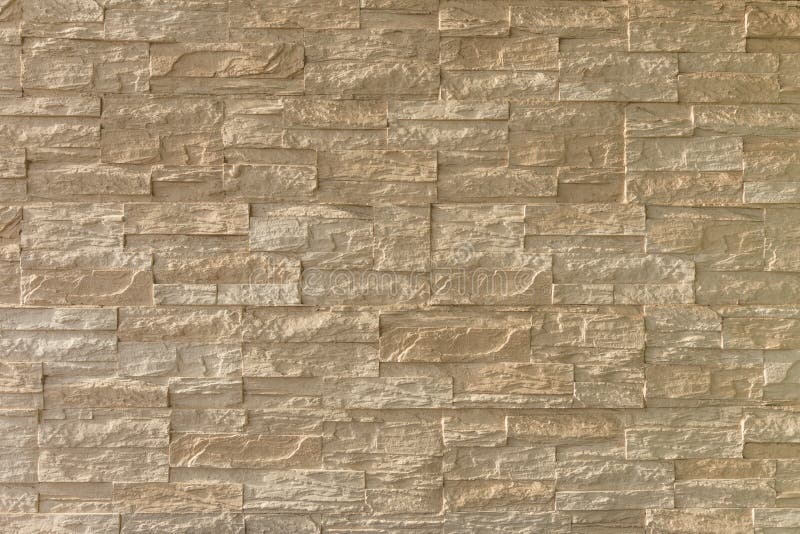 Light Brown Stone Brick Exterior Wall Stock Photo - Image of wall ...