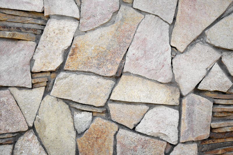 The Light Brown Stone Wall Texture. Background. Stock Image - Image of ...