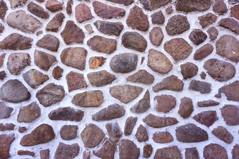 Stone Wall Cladding Made of White Stacked Rocks Stock Image - Image of ...