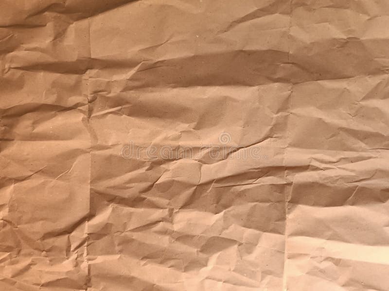 Light Brown Texture of Crumpled Wrapping Paper Stock Image - Image of ...