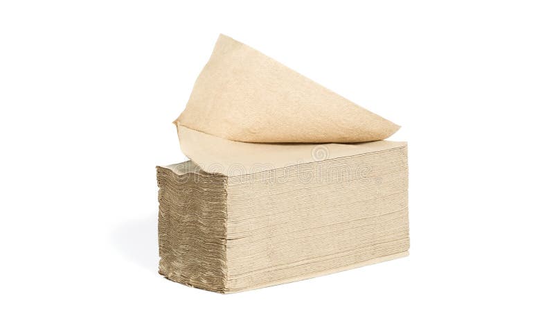 Light Brown Tissue Paper in Layers Wipes Clean, Stacked in Layers, on a ...
